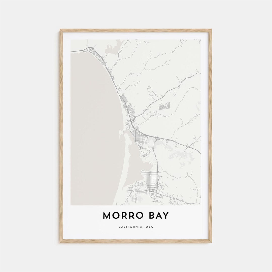 Map of Morro Bay Print, Morro Bay Map Gift, Morro Bay Poster, City Map ...