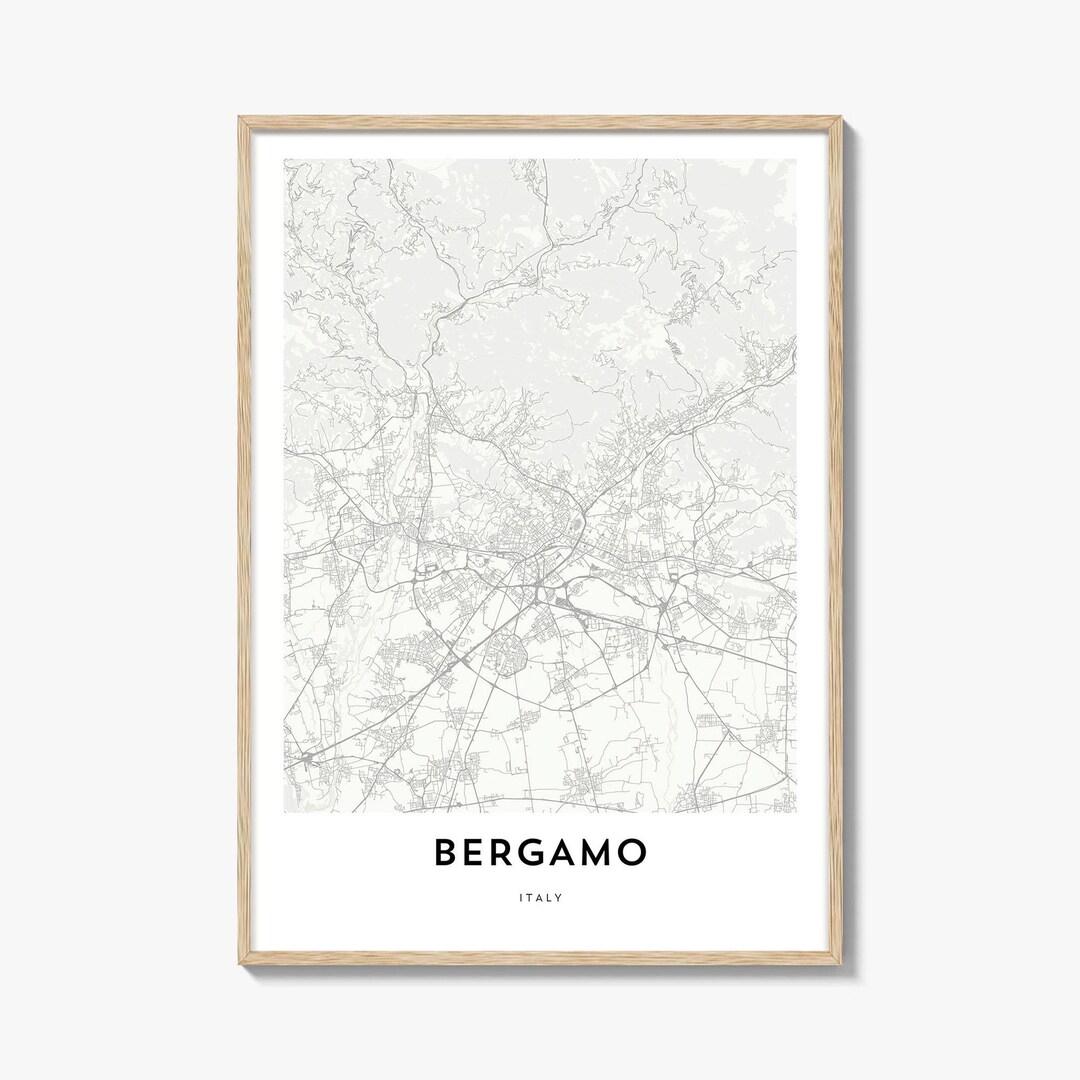 Map of Bergamo Print, Bergamo Map Gift, Bergamo Poster, City Map ...