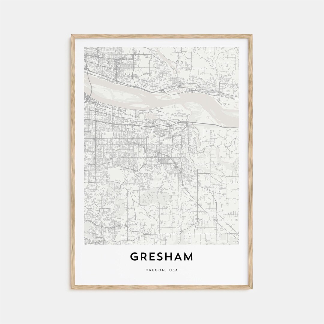 Map of Gresham Print, Gresham Map Gift, Gresham Poster, City Map ...