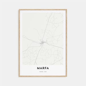 Map of Marfa Print, Marfa Map Gift, Marfa Poster, City Map Artwork for ...