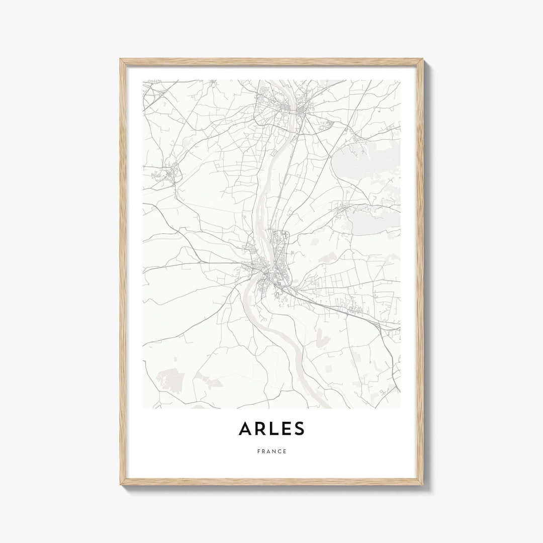 Map of Arles Print, Arles Map Gift, Arles Poster, City Map Artwork for ...