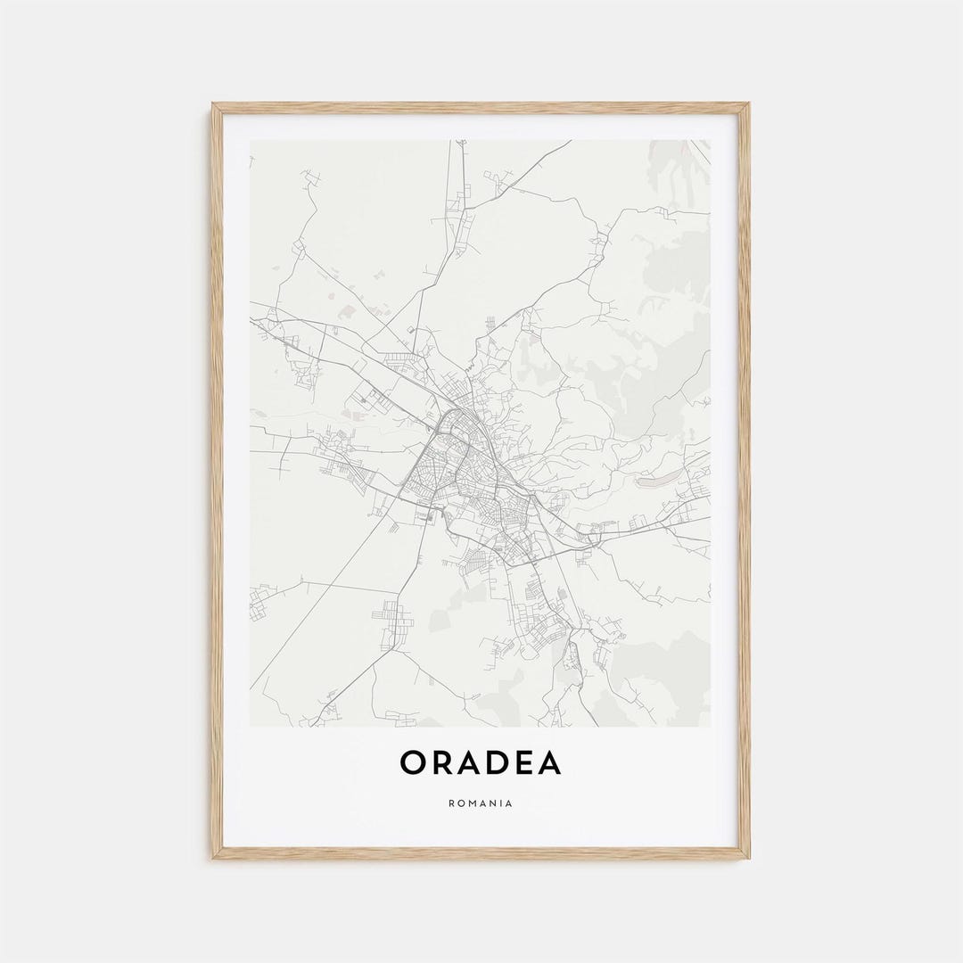 Map of Oradea Print, Oradea Map Gift, Oradea Poster, City Map Artwork ...