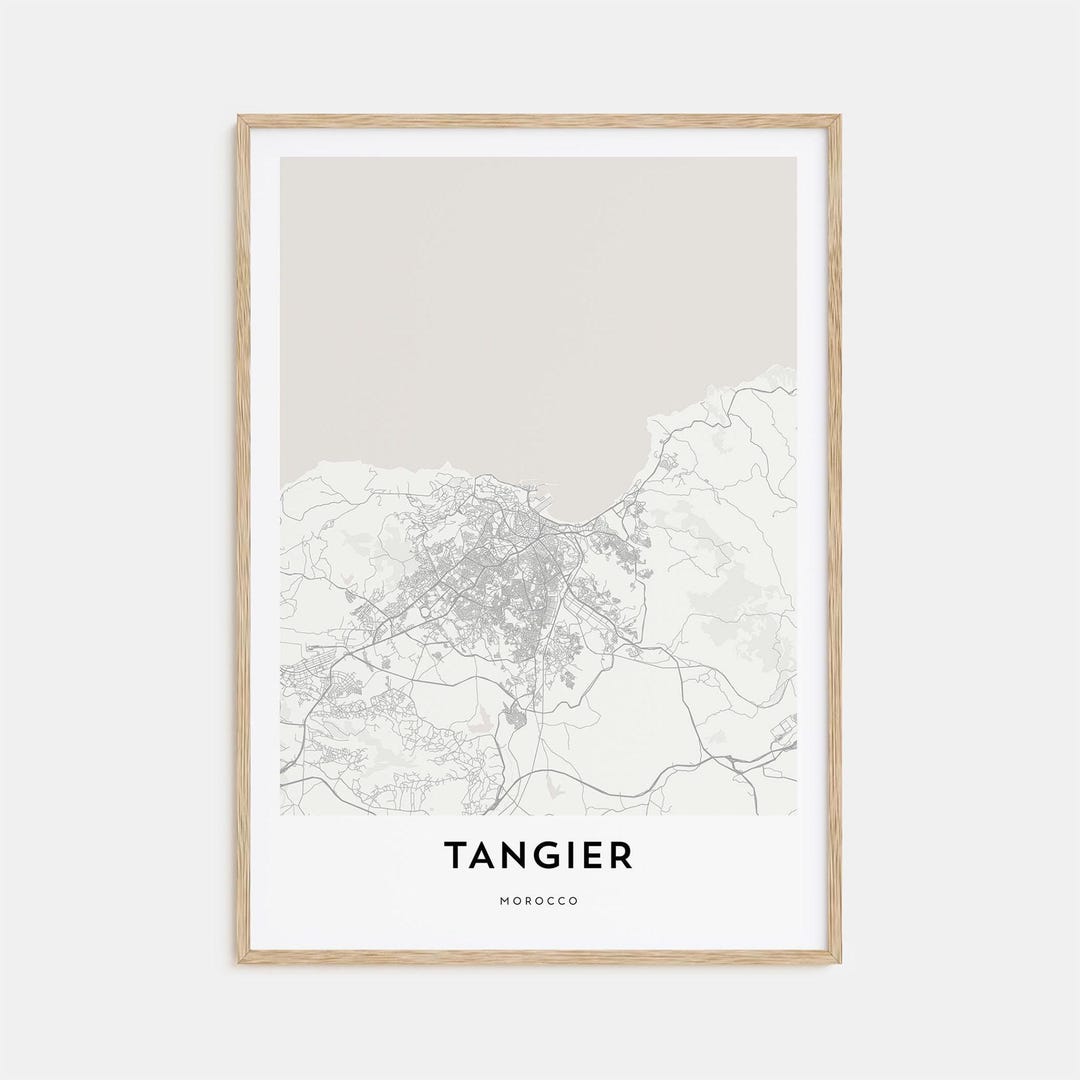 Map of Tangier Print, Tangier Map Gift, Tangier Poster, City Map ...