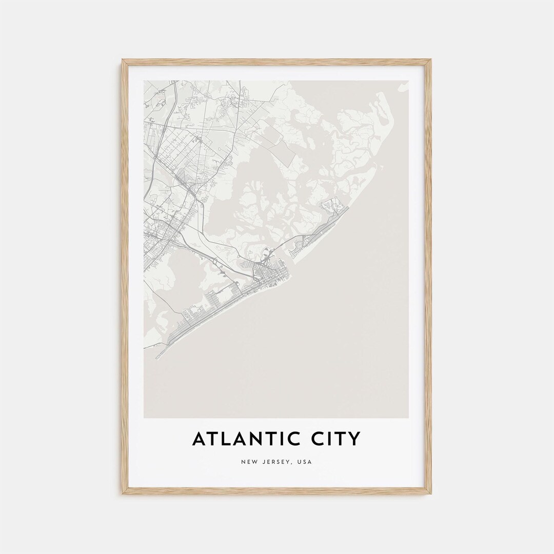 Map of Atlantic City Print, Atlantic City Map Gift, Atlantic City ...
