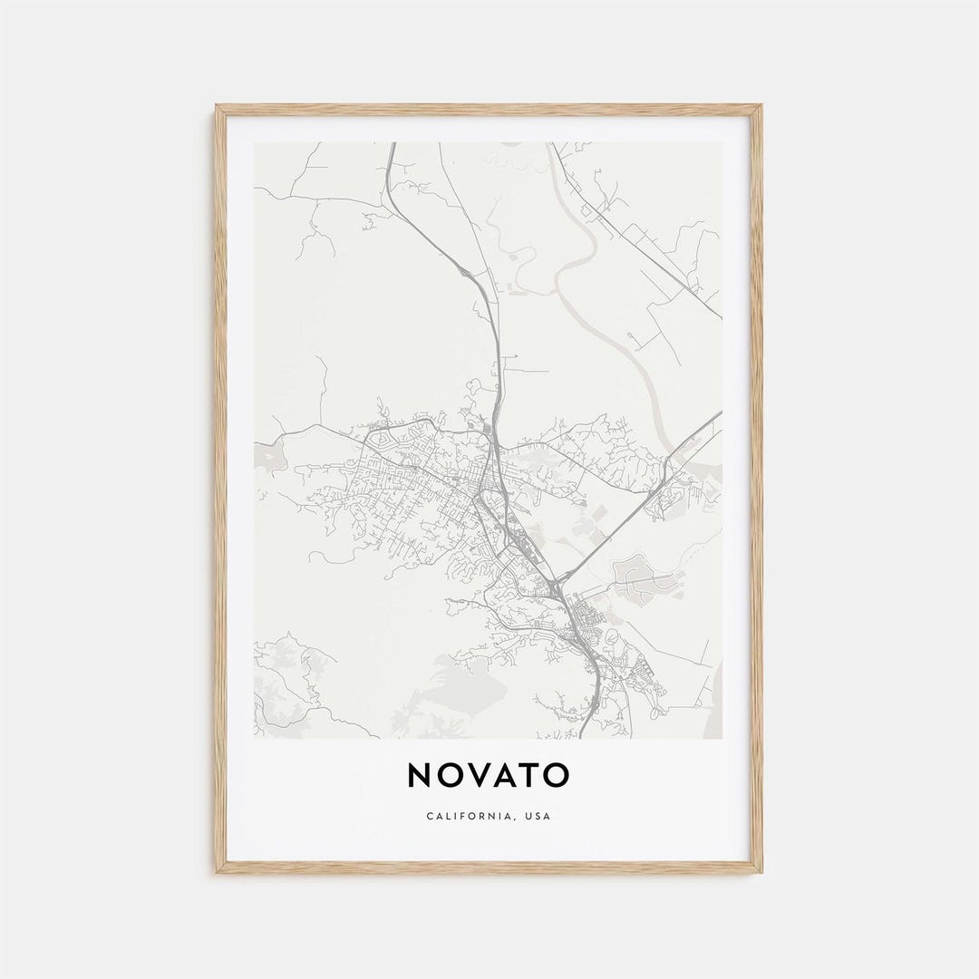 Map of Novato Print, Novato Map Gift, Novato Poster, City Map Artwork ...