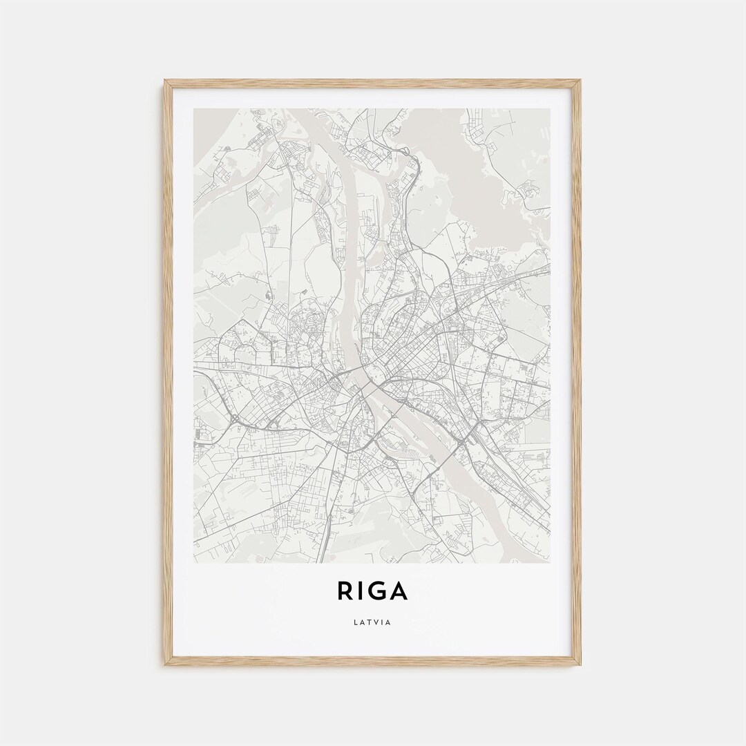 Map of Riga Print, Riga Map Gift, Riga Poster, City Map Artwork for ...