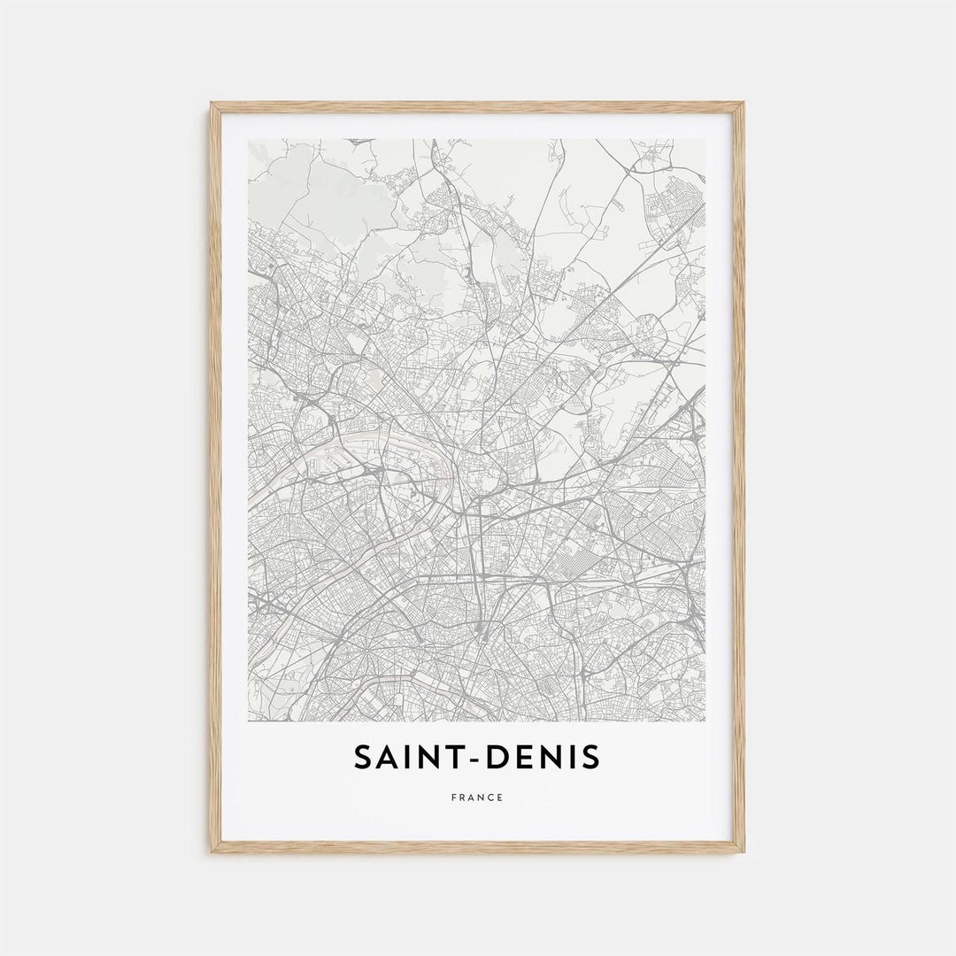 Map of Saint-denis Print, Saint-denis Map Gift, Saint-denis Poster ...