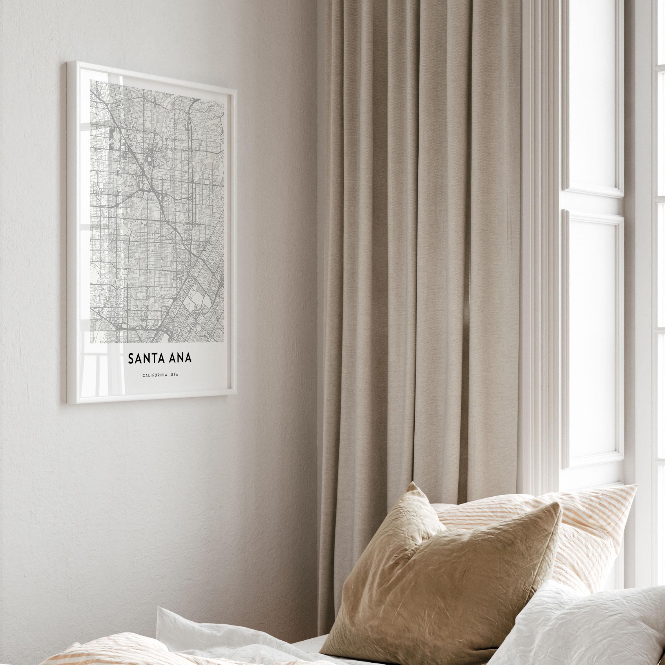 Map of Santa Ana Print, Santa Ana Map Gift, Santa Ana Poster, City Map ...