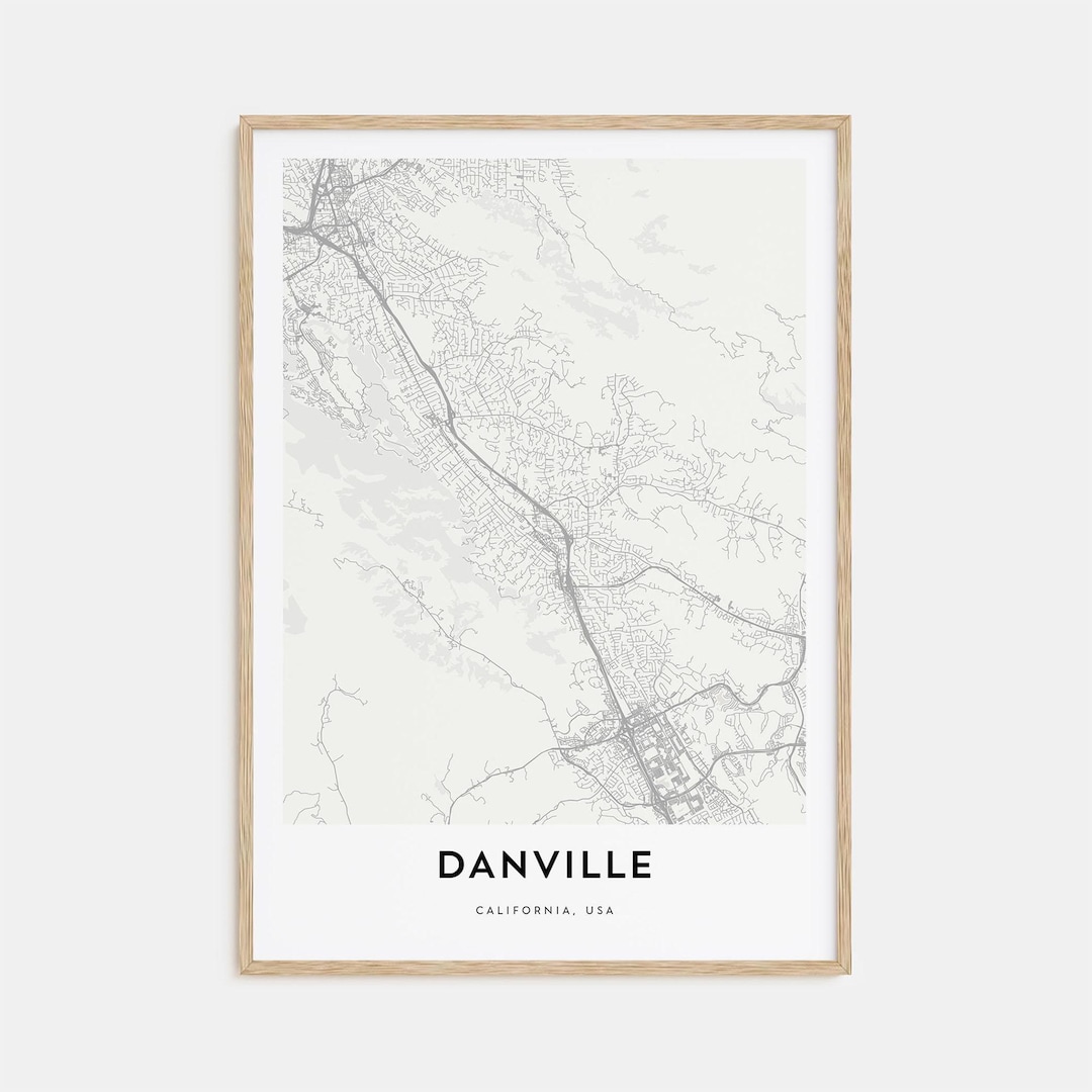 Map of Danville Print, Danville Map Gift, Danville Poster, City Map ...