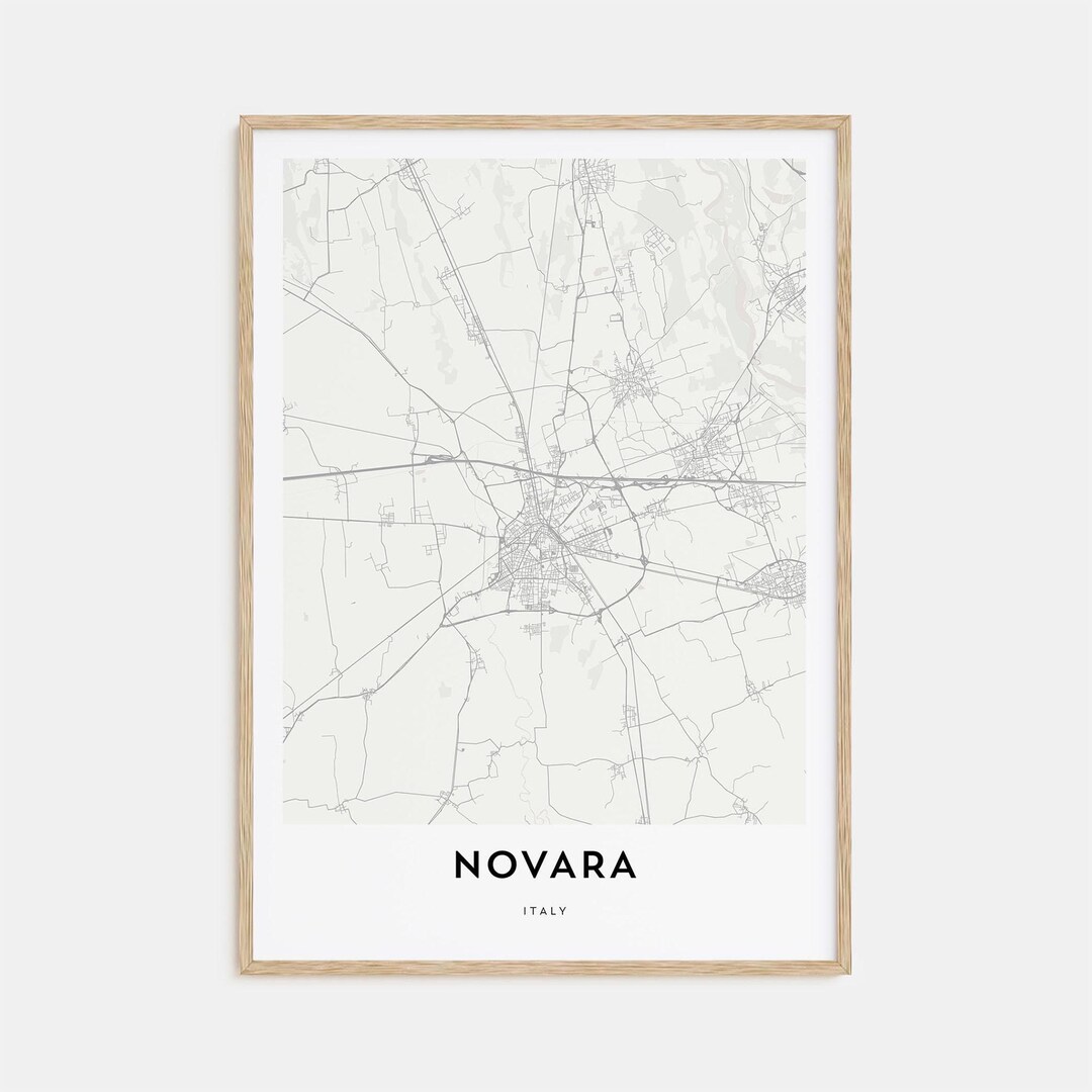 Map of Novara Print, Novara Map Gift, Novara Poster, City Map Artwork ...