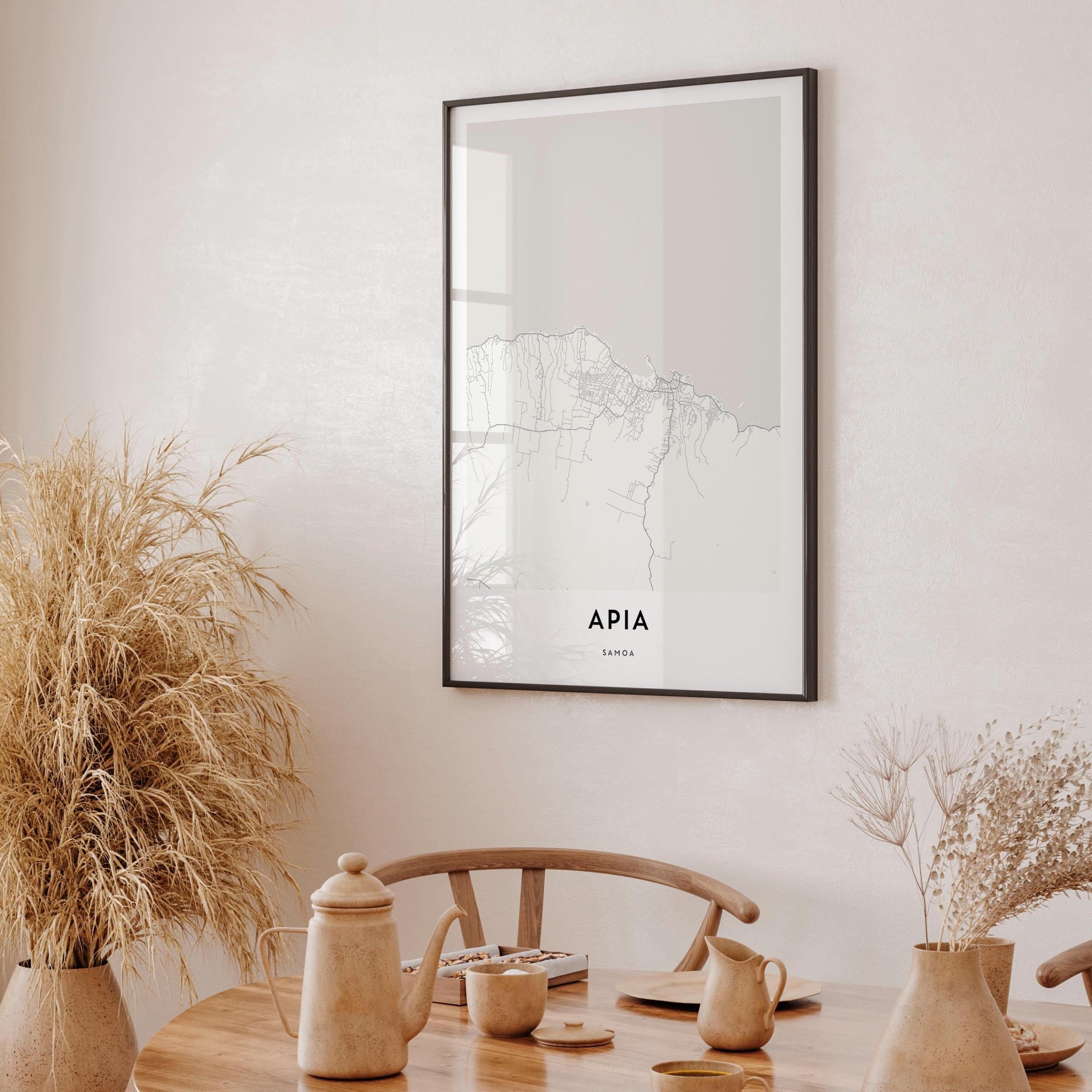 Map of Apia Print, Apia Map Gift, Apia Poster, City Map Artwork for ...