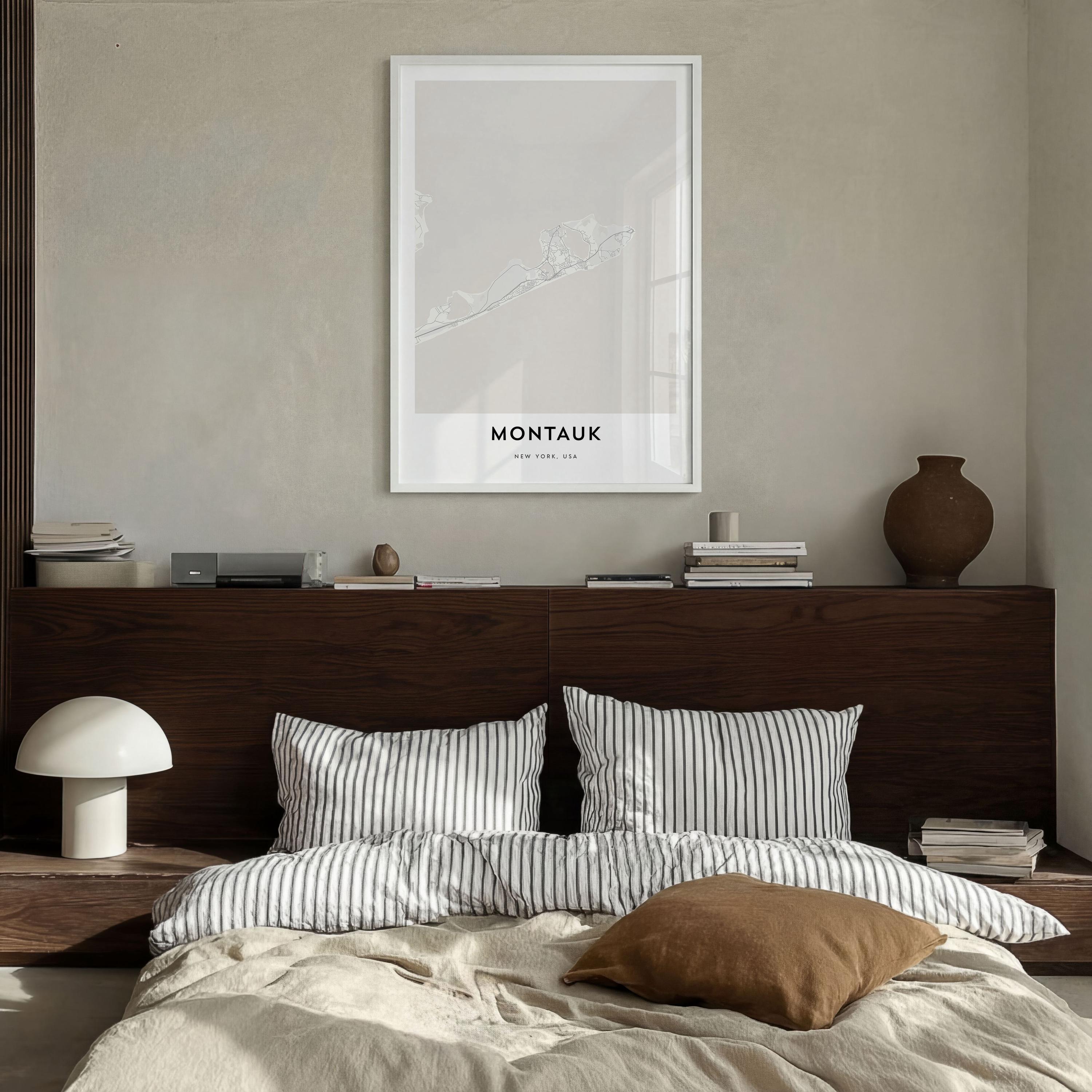 Montauk Map Poster Print, Long Island Wall Art, New York Decor, USA ...