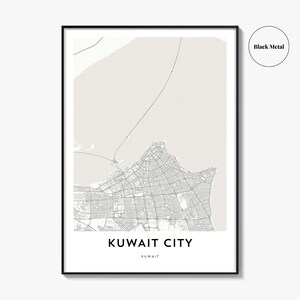 Map of Kuwait City Print, Kuwait City Map Gift, Kuwait City Poster ...