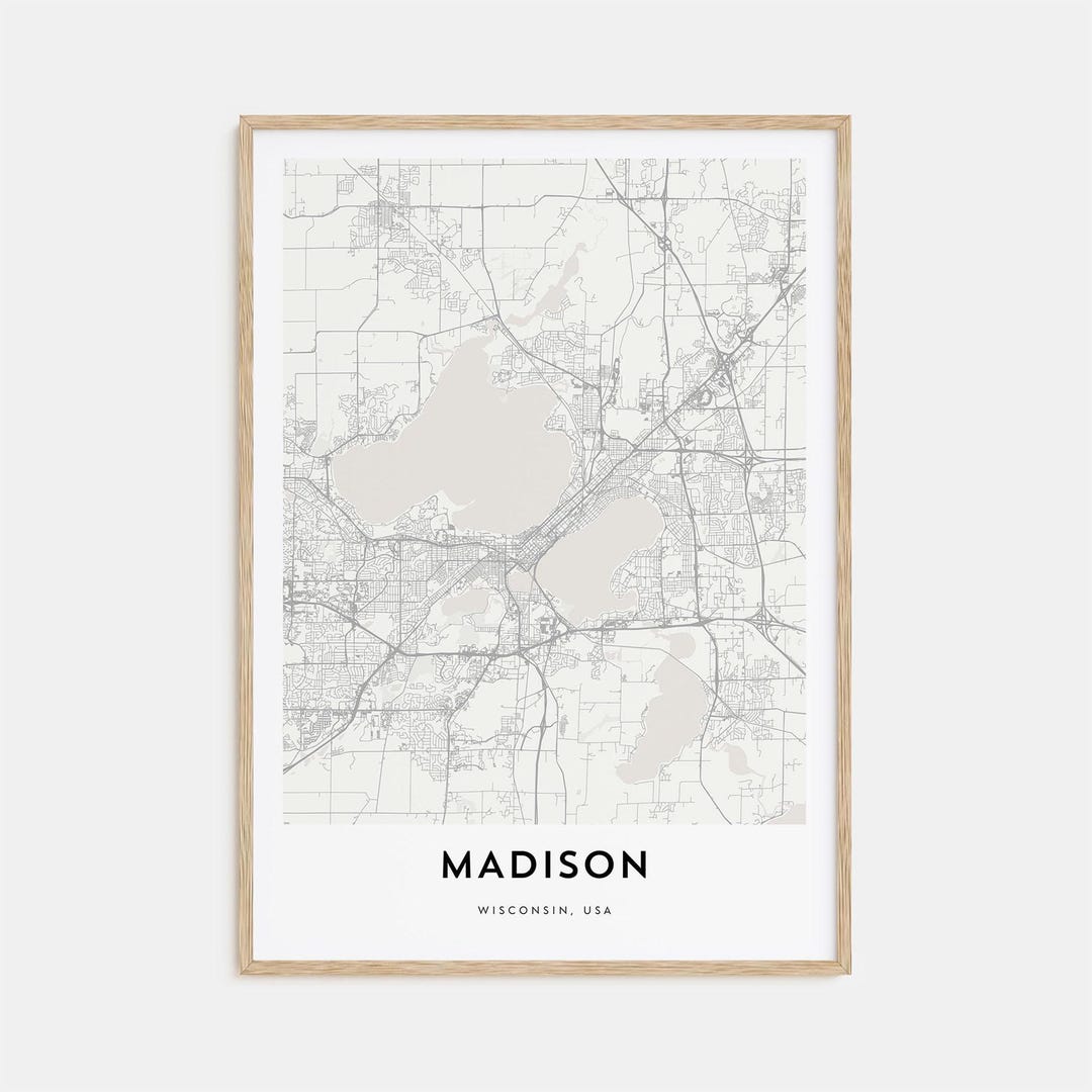 Map of Madison Print, Madison Map Gift, Madison Poster, City Map ...