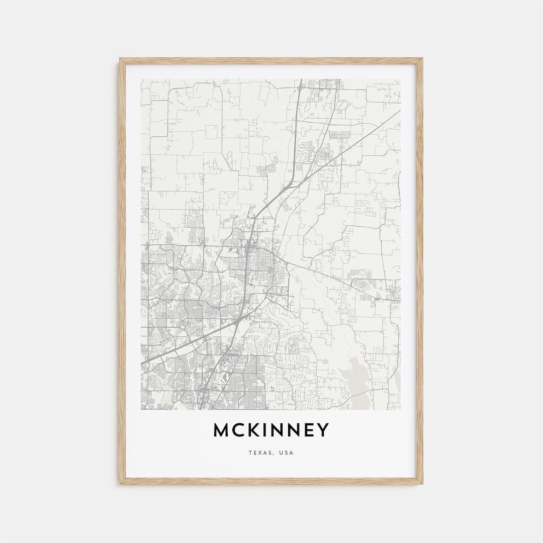 Map of Mckinney Print, Mckinney Map Gift, Mckinney Poster, City Map ...