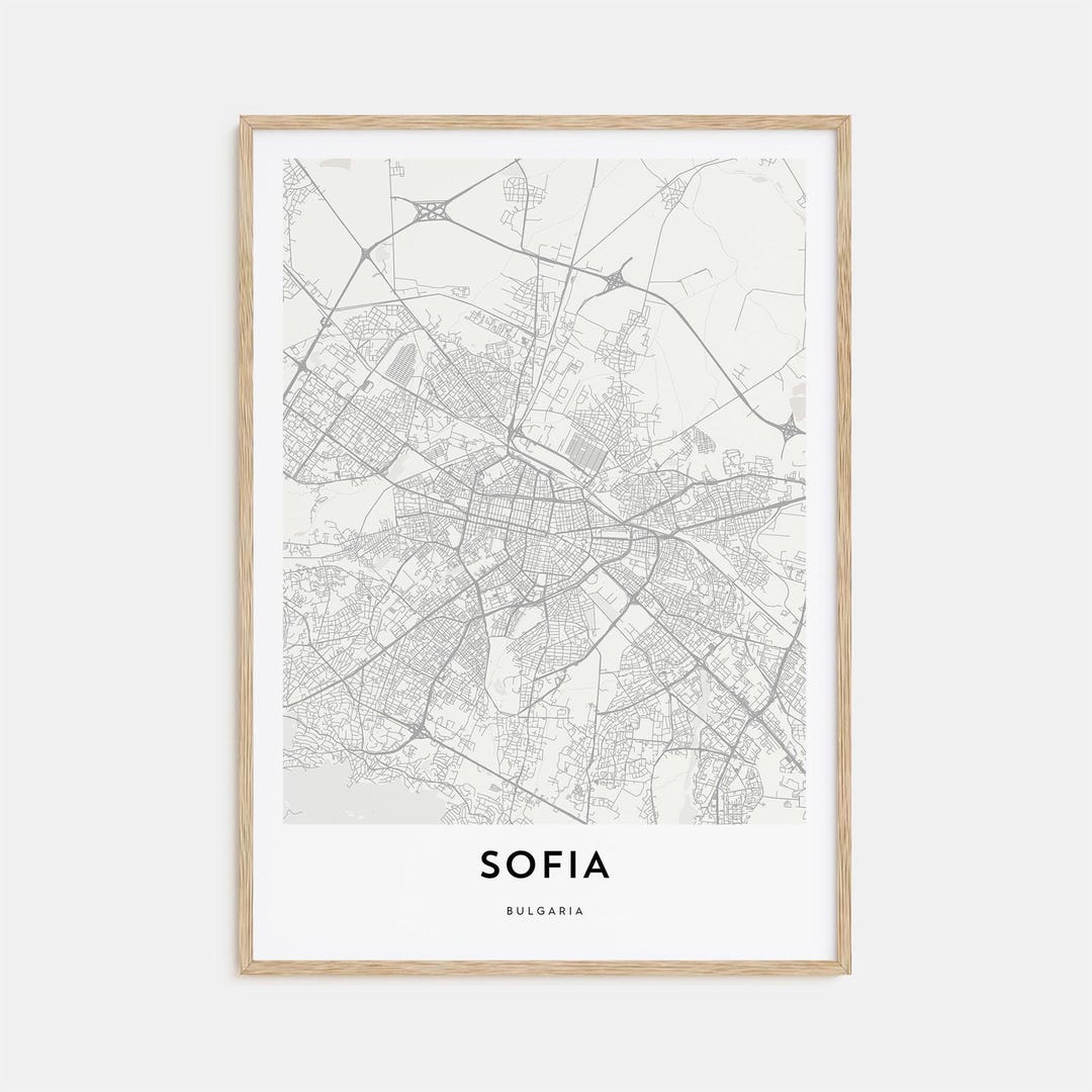 Map of Sofia Print, Sofia Map Gift, Sofia Poster, City Map Artwork for ...