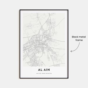 Map of Al Ain Print, Al Ain Map Gift, Al Ain Poster, City Map Artwork ...