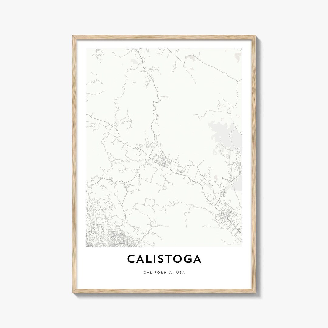 Calistoga Map Print: California City Map Artwork - Etsy Australia