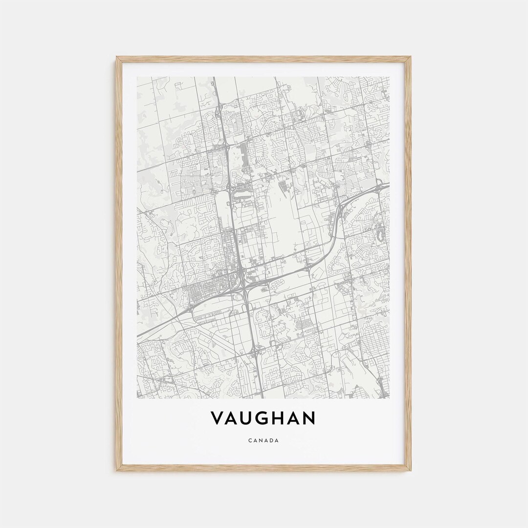 Map of Vaughan Print, Vaughan Map Gift, Vaughan Poster, City Map ...