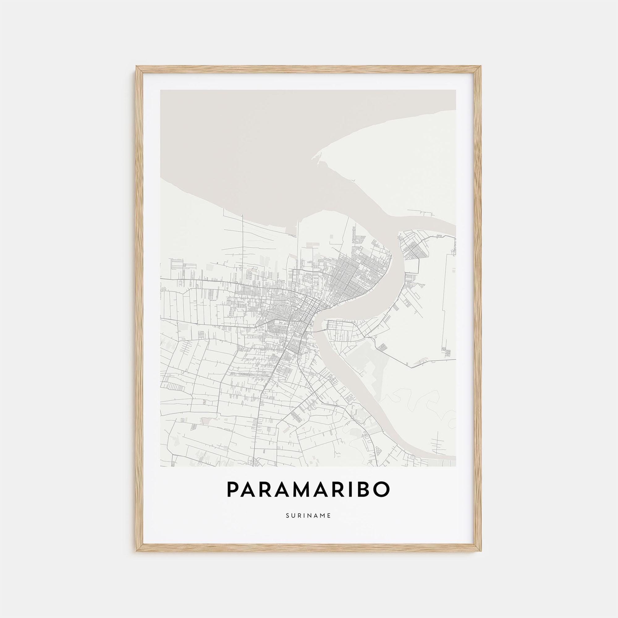Map of Paramaribo Print, Paramaribo Map Gift, Paramaribo Poster, City Map Artwork for Home ...