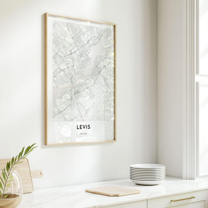 Map of Lévis Print, Lévis Map Gift, Lévis Poster, City Map Artwork for ...