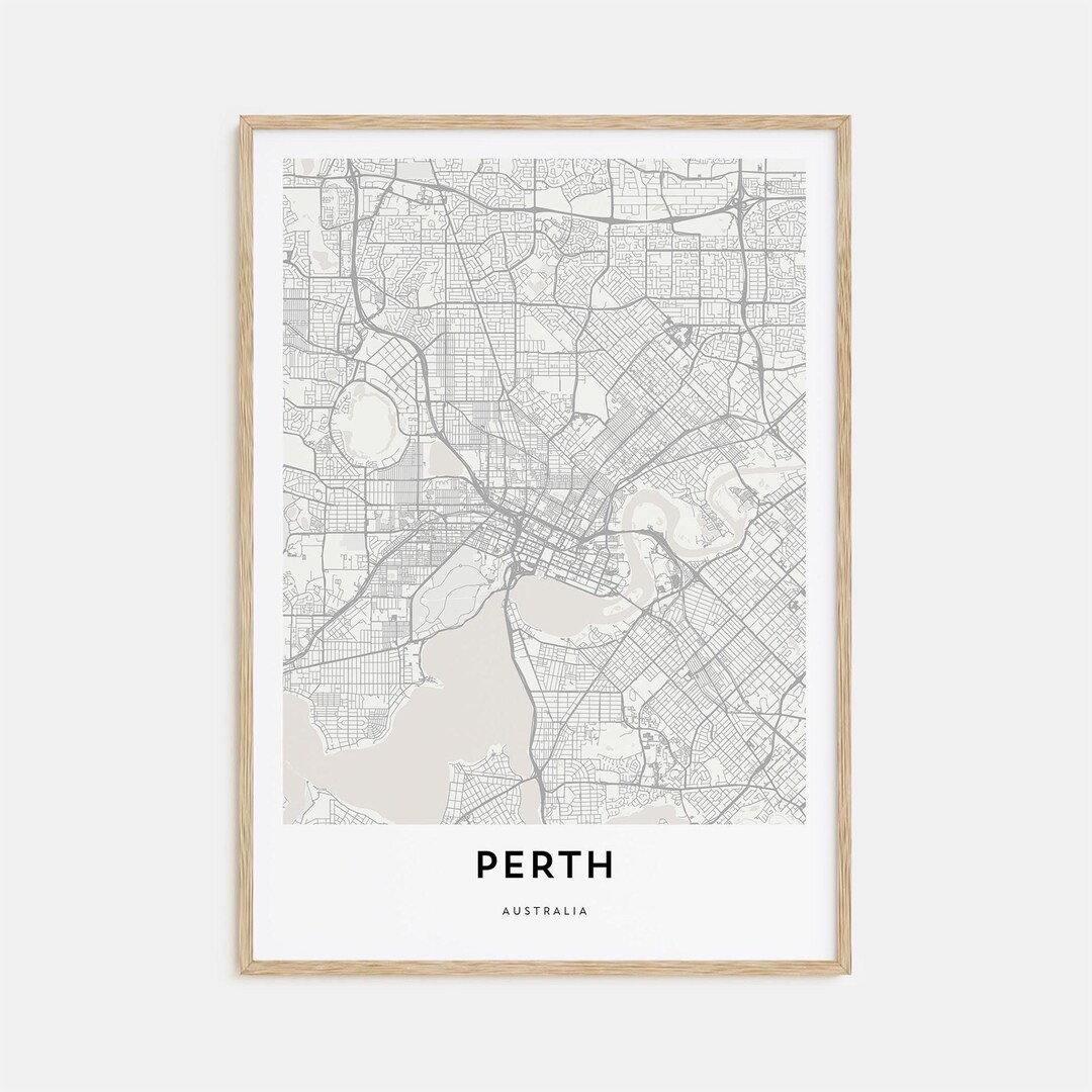 Map of Perth Print, Perth Map Gift, Perth Poster, City Map Artwork for ...