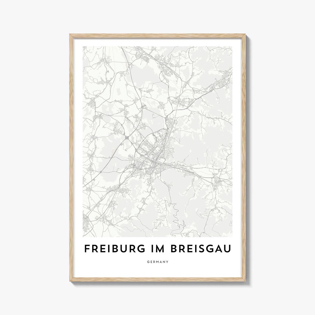 Map of Freiburg Im Breisgau Print, Freiburg Im Breisgau Map Gift ...