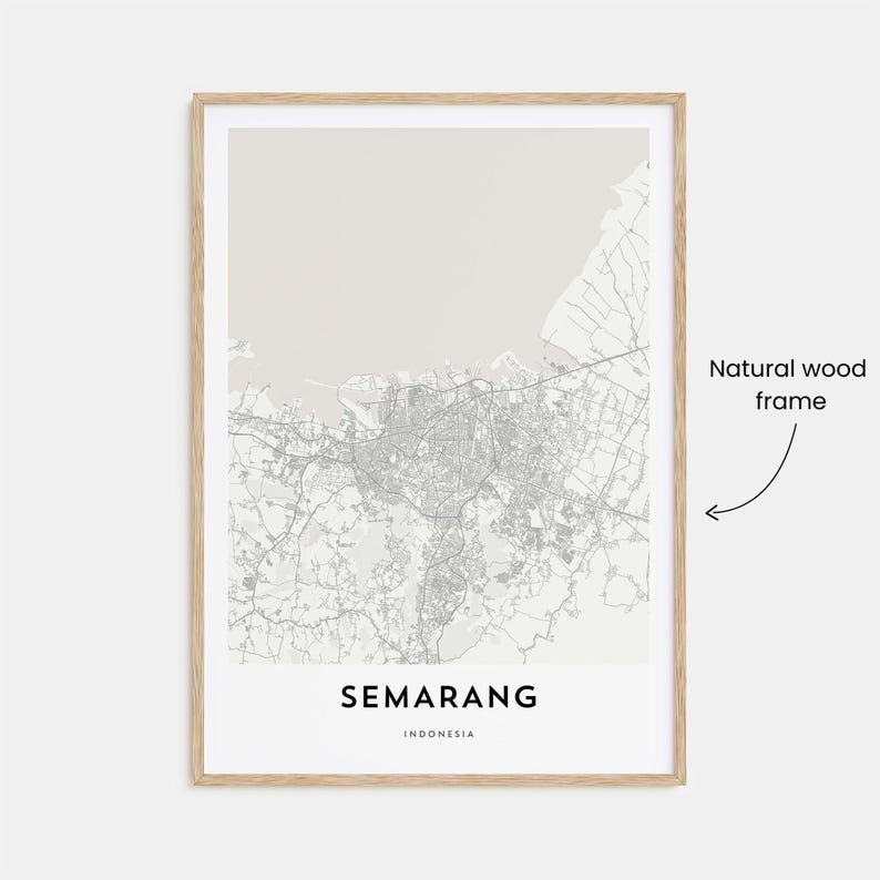 Map of Semarang Print, Semarang Map Gift, Semarang Poster, City Map ...