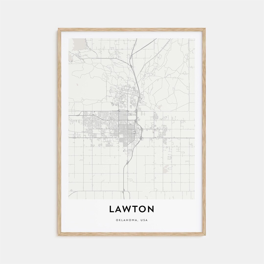 Map of Lawton Print, Lawton Map Gift, Lawton Poster, City Map Artwork ...