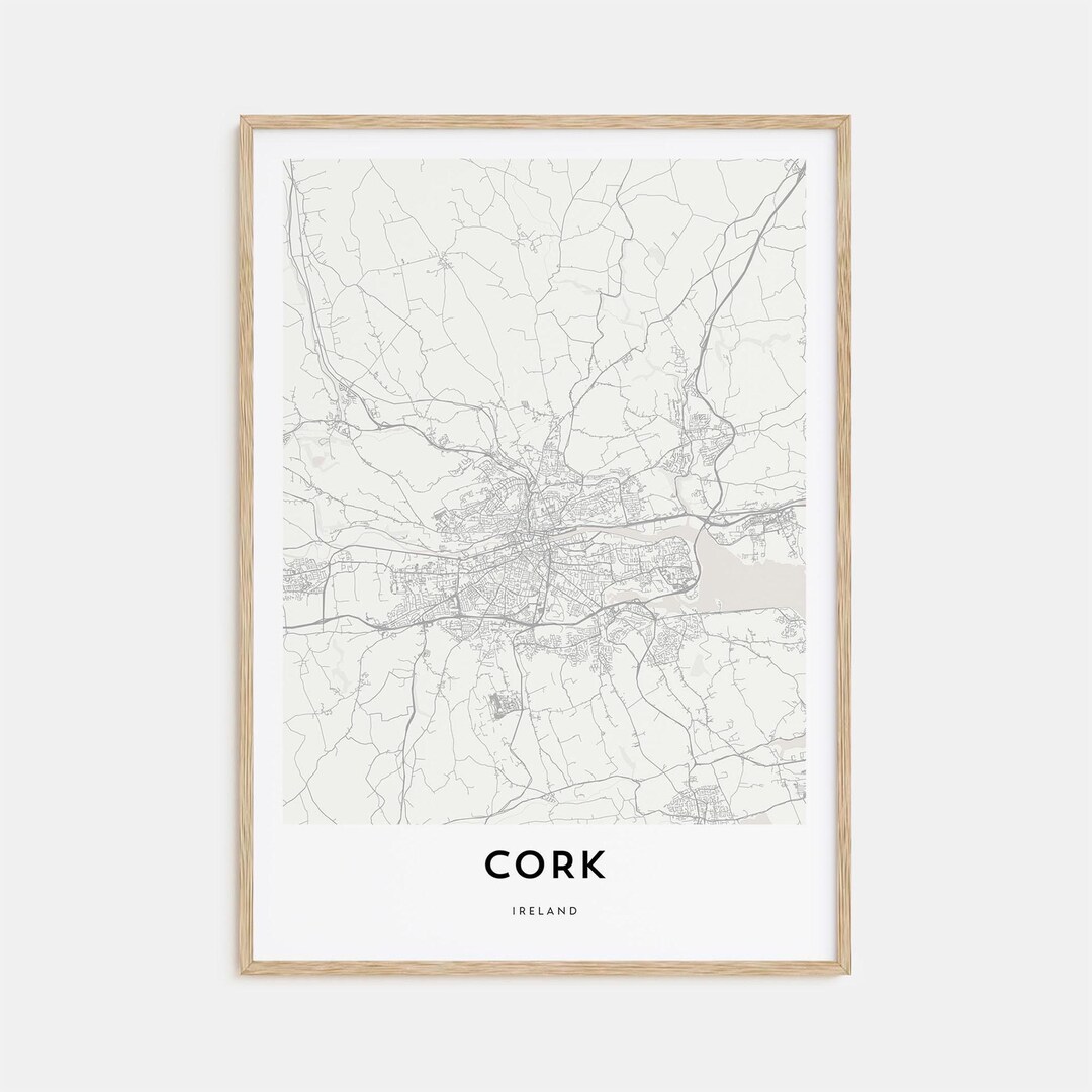 Map of Cork Print, Cork Map Gift, Cork Poster, City Map Artwork for ...