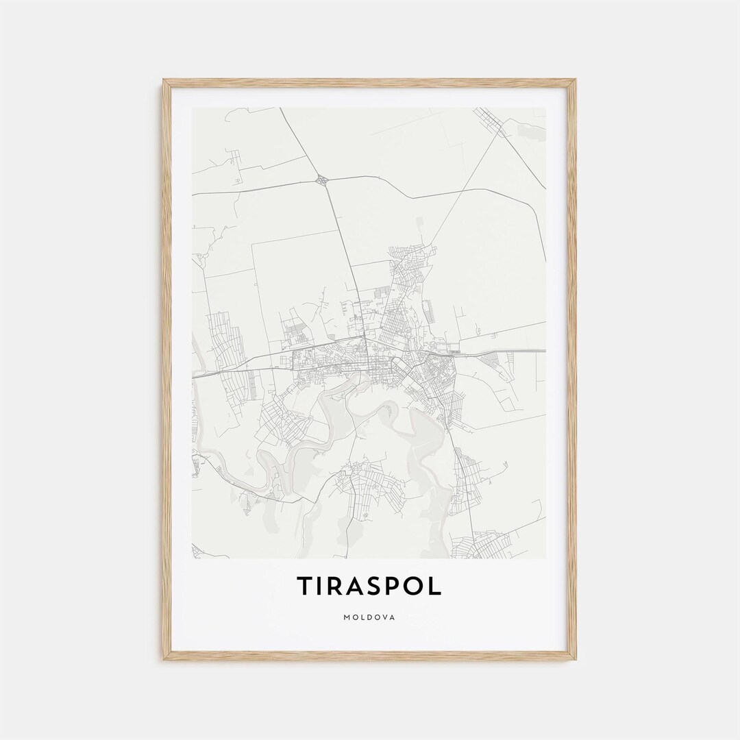Map of Tiraspol Print, Tiraspol Map Gift, Tiraspol Poster, City Map ...