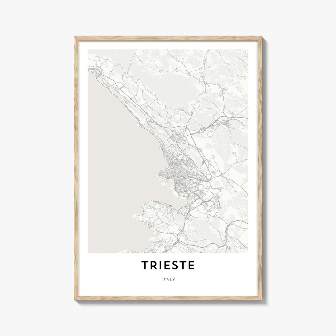Map of Trieste Print, Trieste Map Gift, Trieste Poster, City Map ...