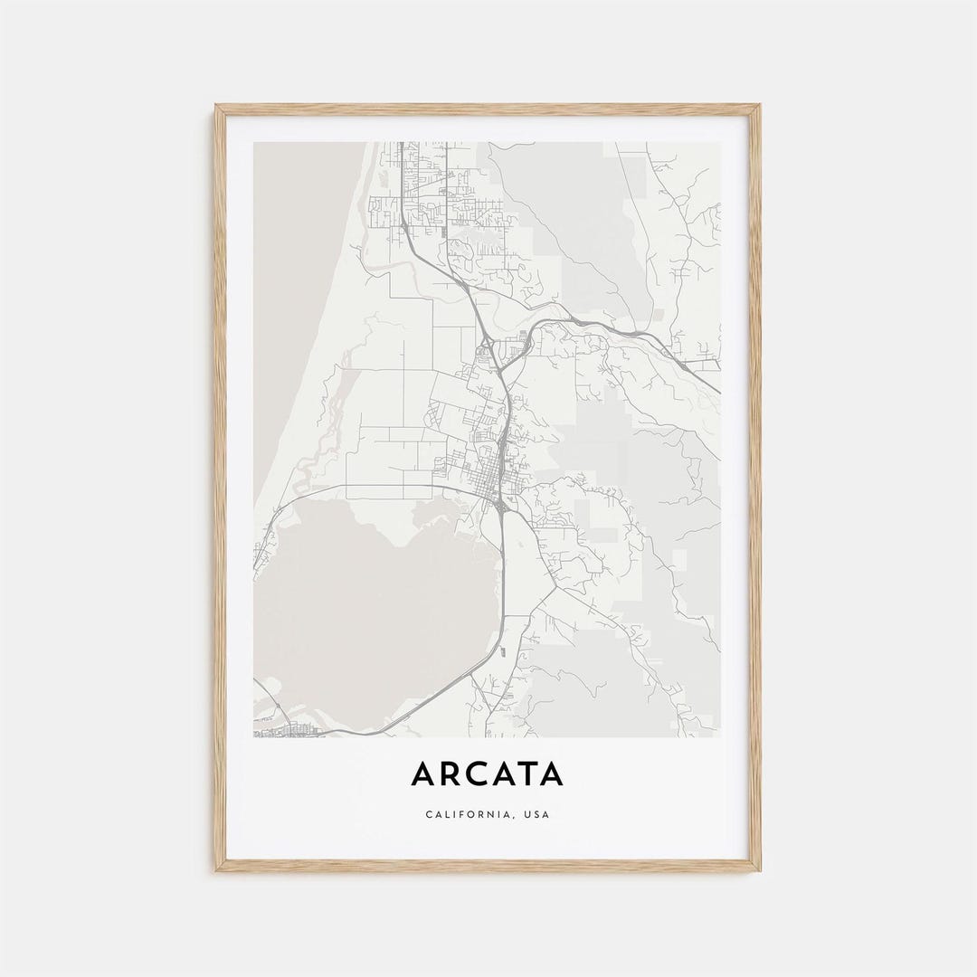 Map of Arcata Print, Arcata Map Gift, Arcata Poster, City Map Artwork ...