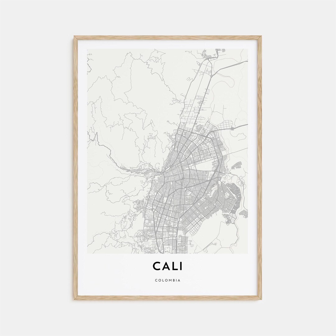 Map of Cali Print, Cali Map Gift, Cali Poster, City Map Artwork for ...