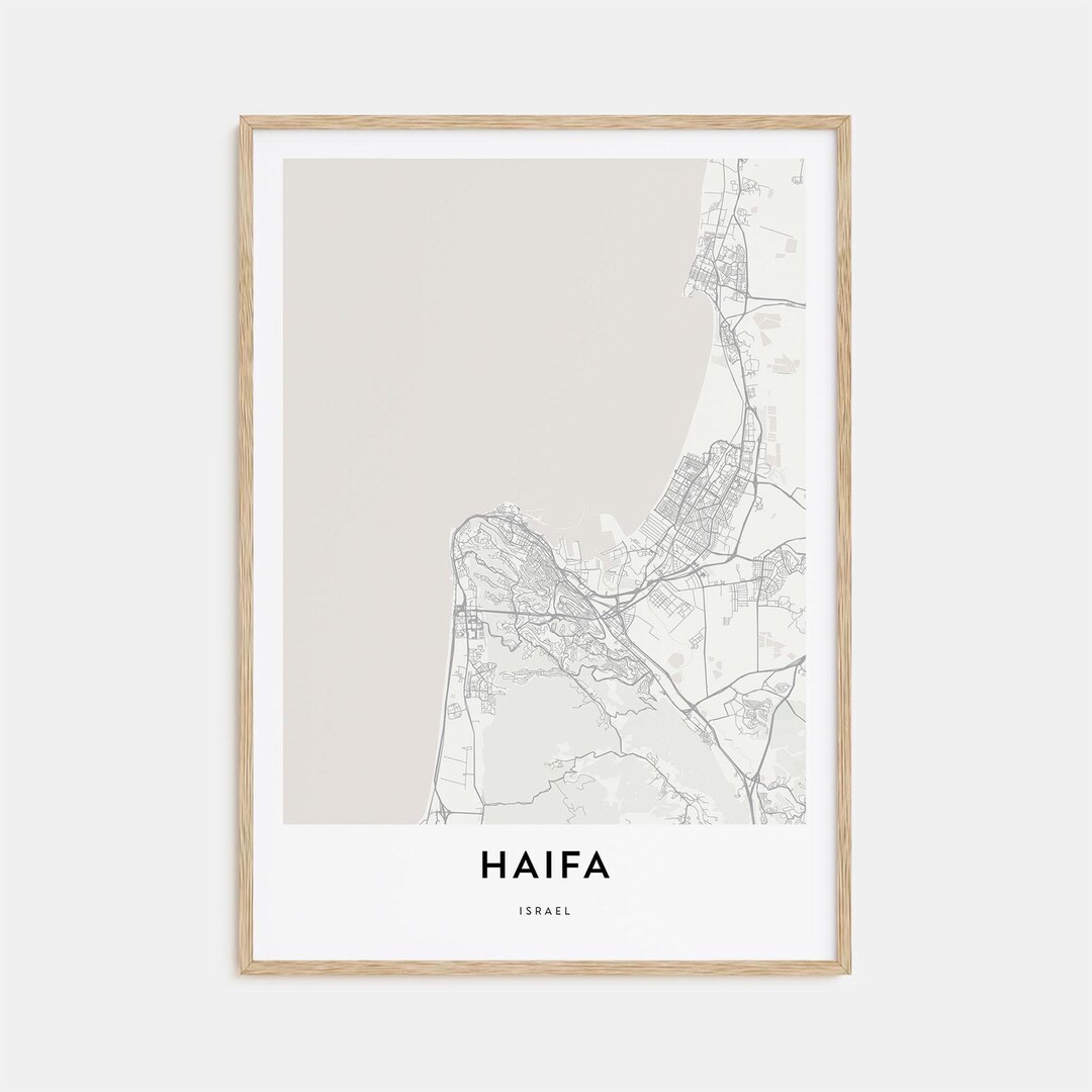 Map of Haifa Print, Haifa Map Gift, Haifa Poster, City Map Artwork for ...