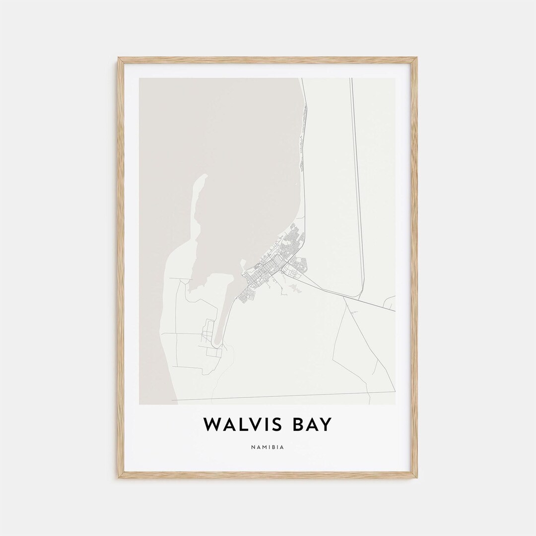 Map of Walvis Bay Print, Walvis Bay Map Gift, Walvis Bay Poster, City ...