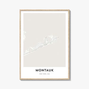 Montauk Map Poster Print, Long Island Wall Art, New York Decor, USA ...