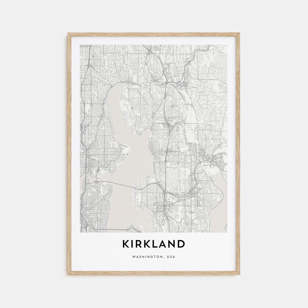 Map of Kirkland Print, Kirkland Map Gift, Kirkland Poster, City Map ...