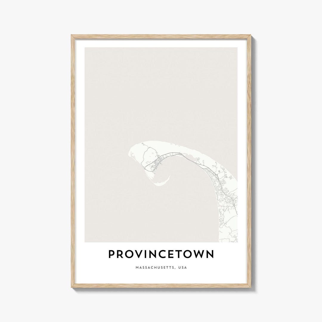 Map of Provincetown Print, Provincetown Map Gift, Provincetown Poster ...