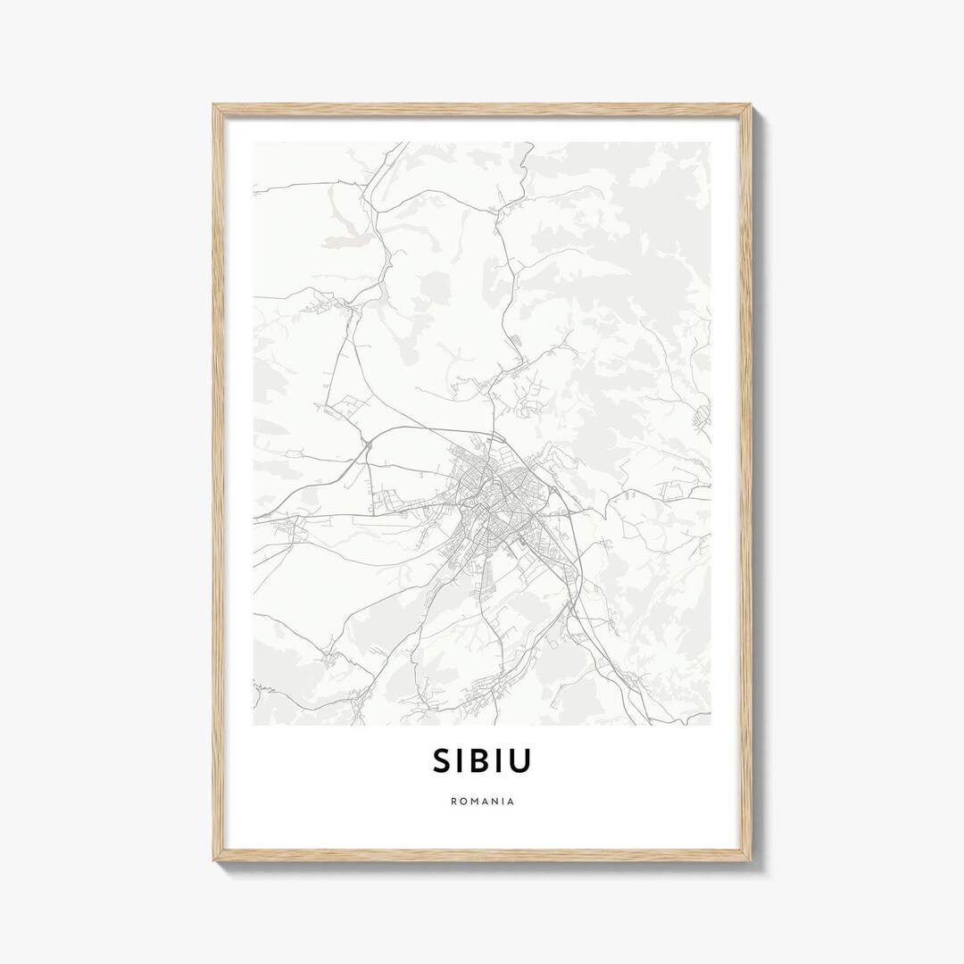Sibiu Map Print: Romania City Map Art - Etsy