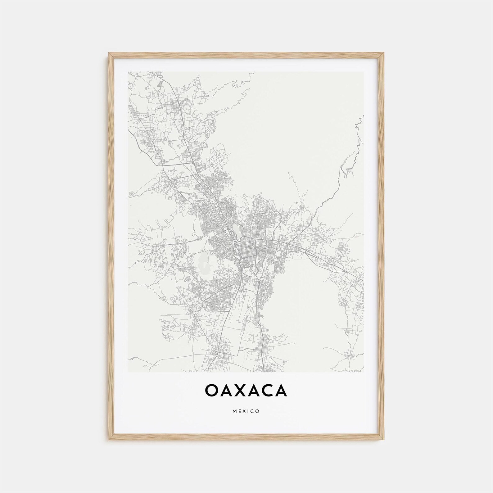 Map of Oaxaca Print, Oaxaca Map Gift, Oaxaca Poster, City Map Artwork ...