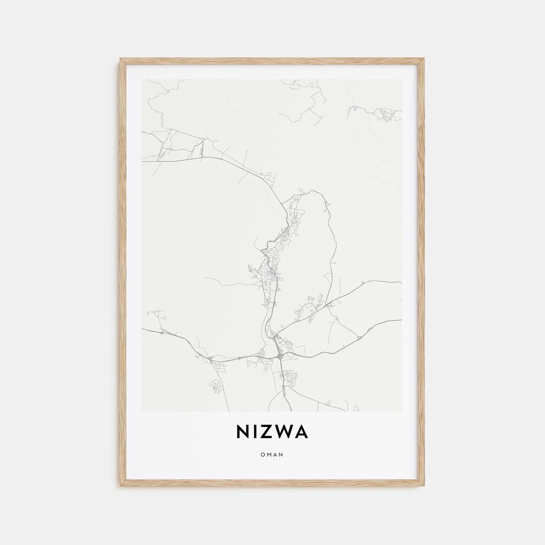 Map of Nizwa Print, Nizwa Map Gift, Nizwa Poster, City Map Artwork for ...
