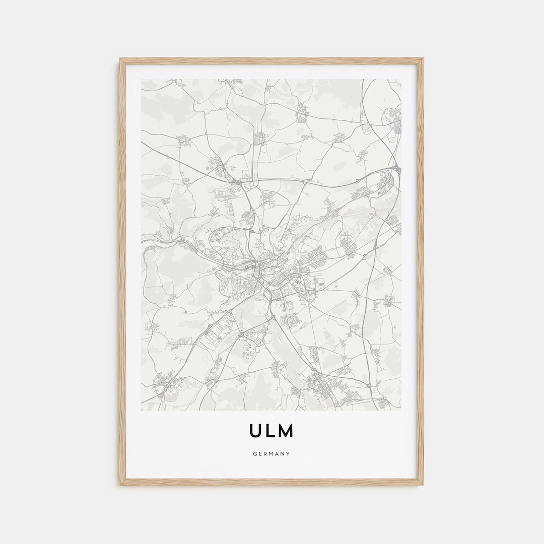 Map of Ulm Print, Ulm Map Gift, Ulm Poster, City Map Artwork for Home ...