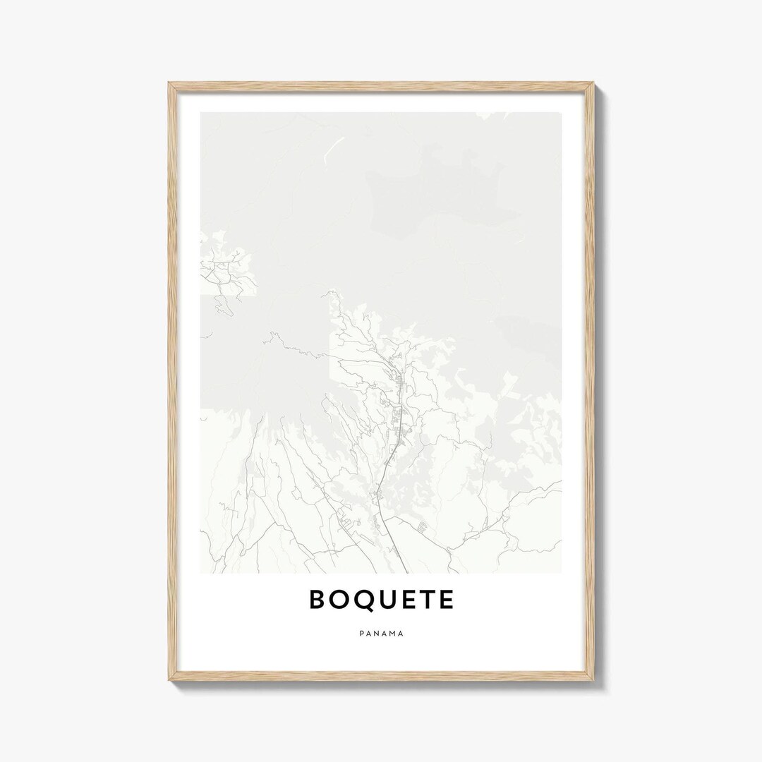 Boquete Panama Map Print: Minimalist City Art - Etsy