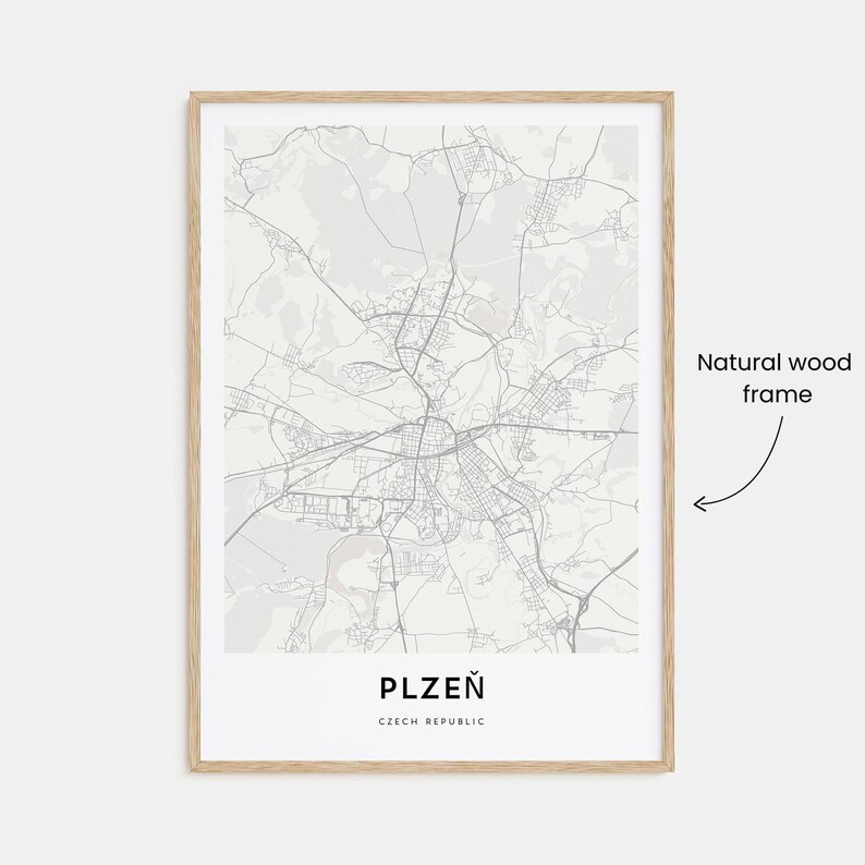 Map of Pilsen Print, Pilsen Map Gift, Pilsen Poster, City Map Artwork ...
