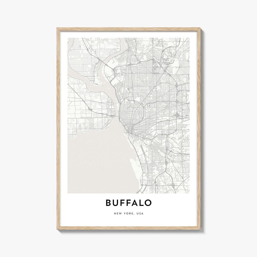 Map of Buffalo Print, Buffalo Map Gift, Buffalo Poster, City Map ...