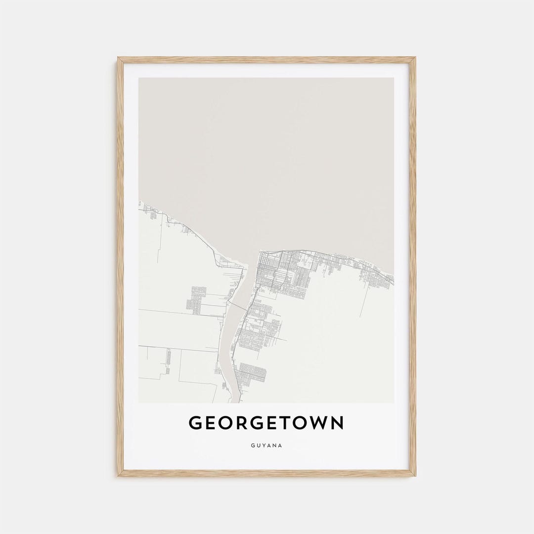 Map of Georgetown Print, Georgetown Map Gift, Georgetown Poster, City ...
