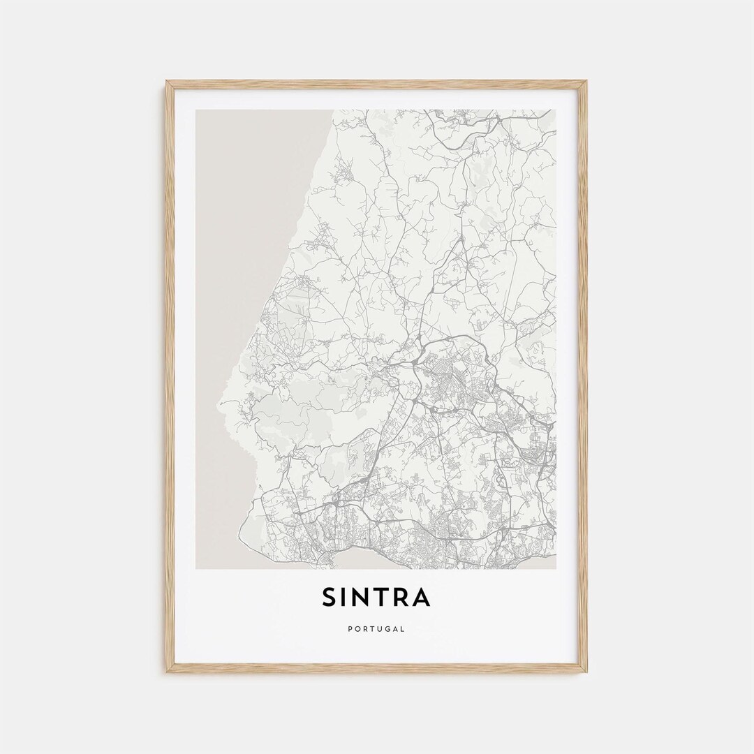 Map of Sintra Print, Sintra Map Gift, Sintra Poster, City Map Artwork ...