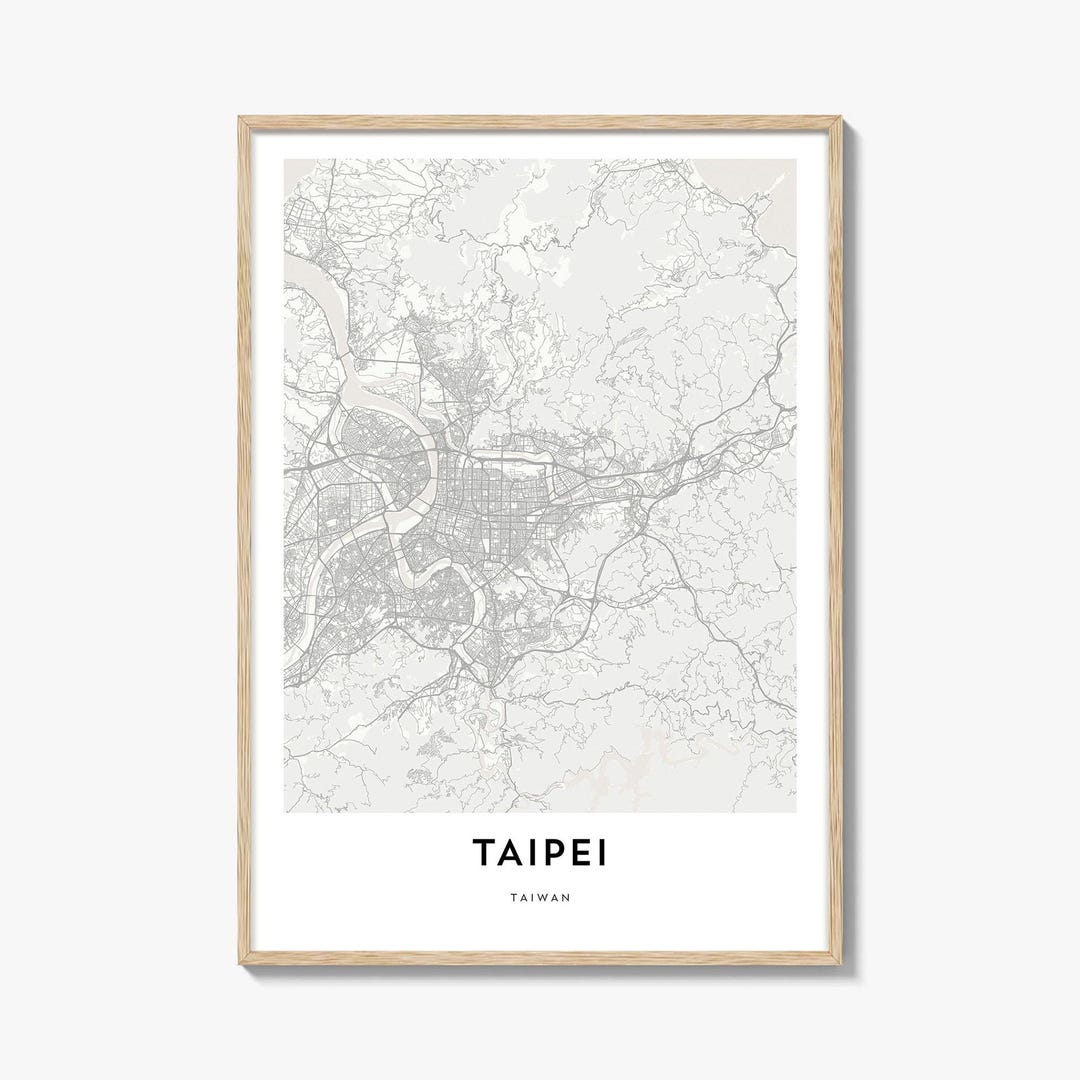 Map of Taipei Print, Taipei Map Gift, Taipei Poster, City Map Artwork ...