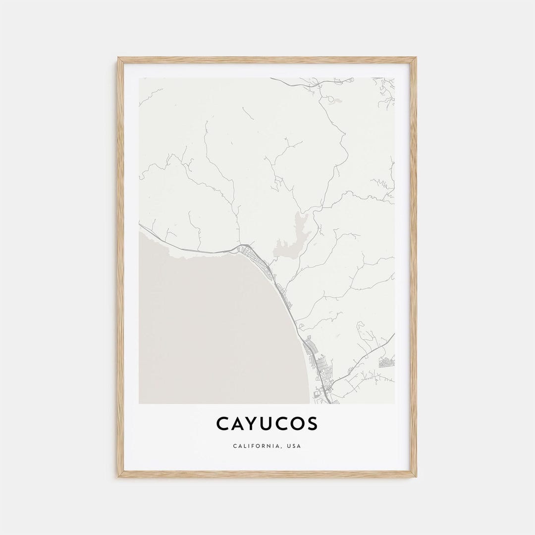 Map of Cayucos Print, Cayucos Map Gift, Cayucos Poster, City Map ...